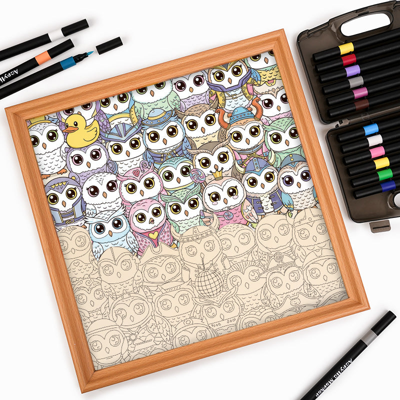 WOODEN COLORING PUZZLE