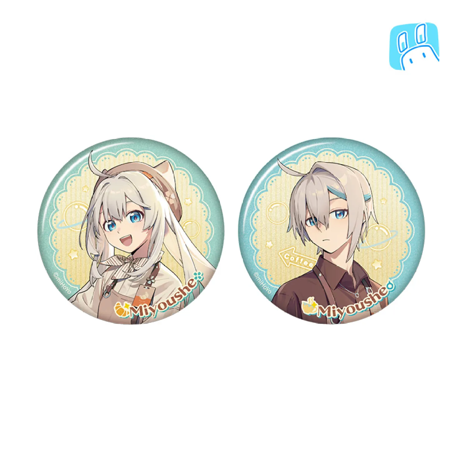 【Miyousha】 Enjoy the Mellow Series Tinplate Badge [Original Mihoyo Official Merchandise]