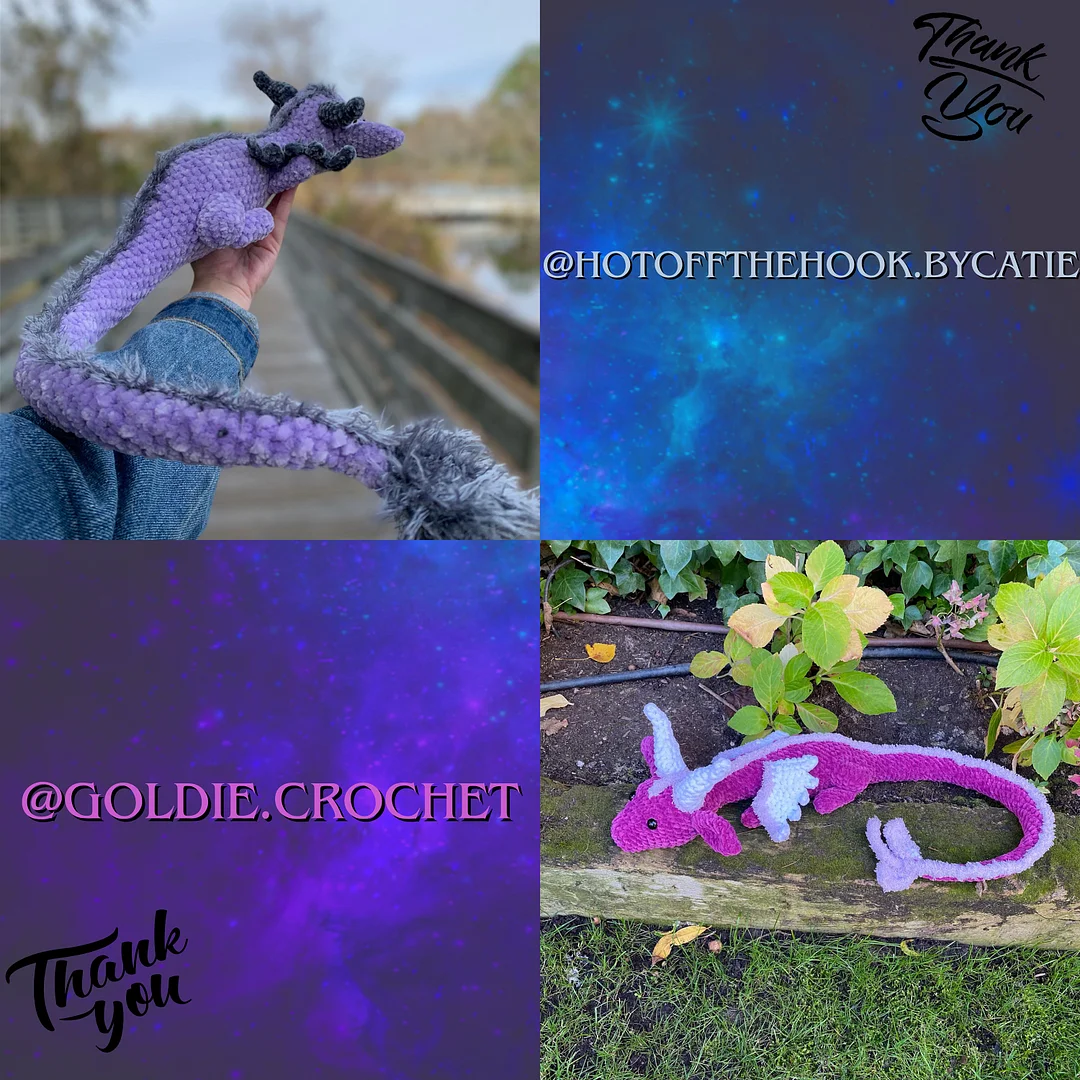 DIY Crochet Cute Dragon Pattern