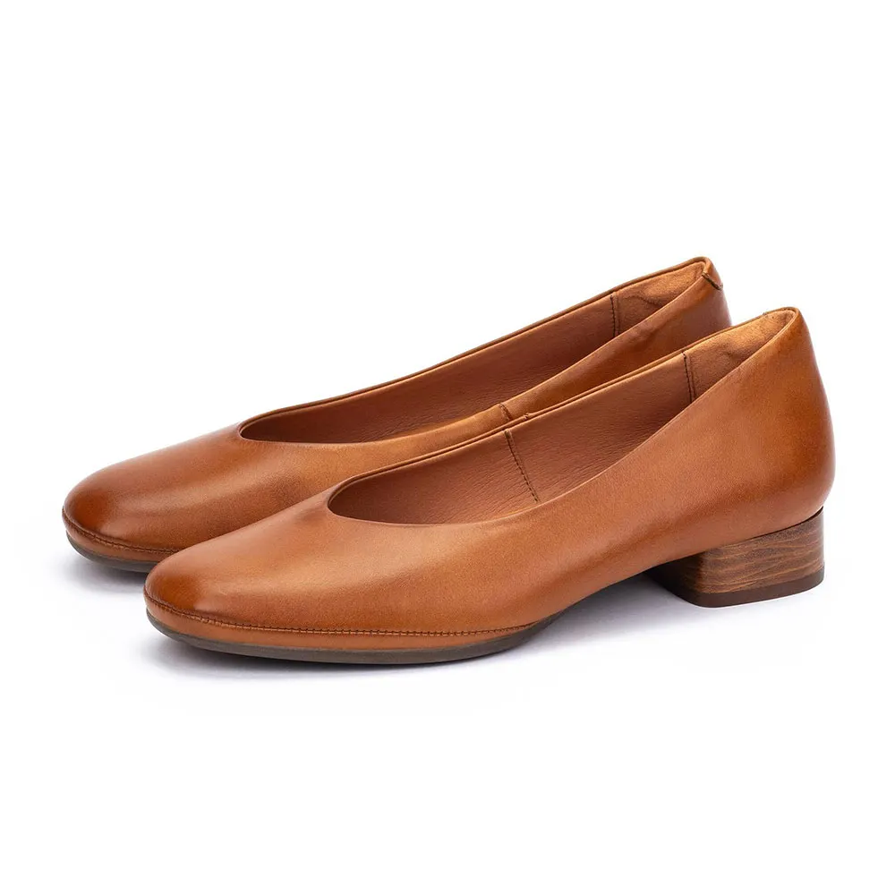 Brown Closed-Toe Block Heel Office Casual Shoes for Women