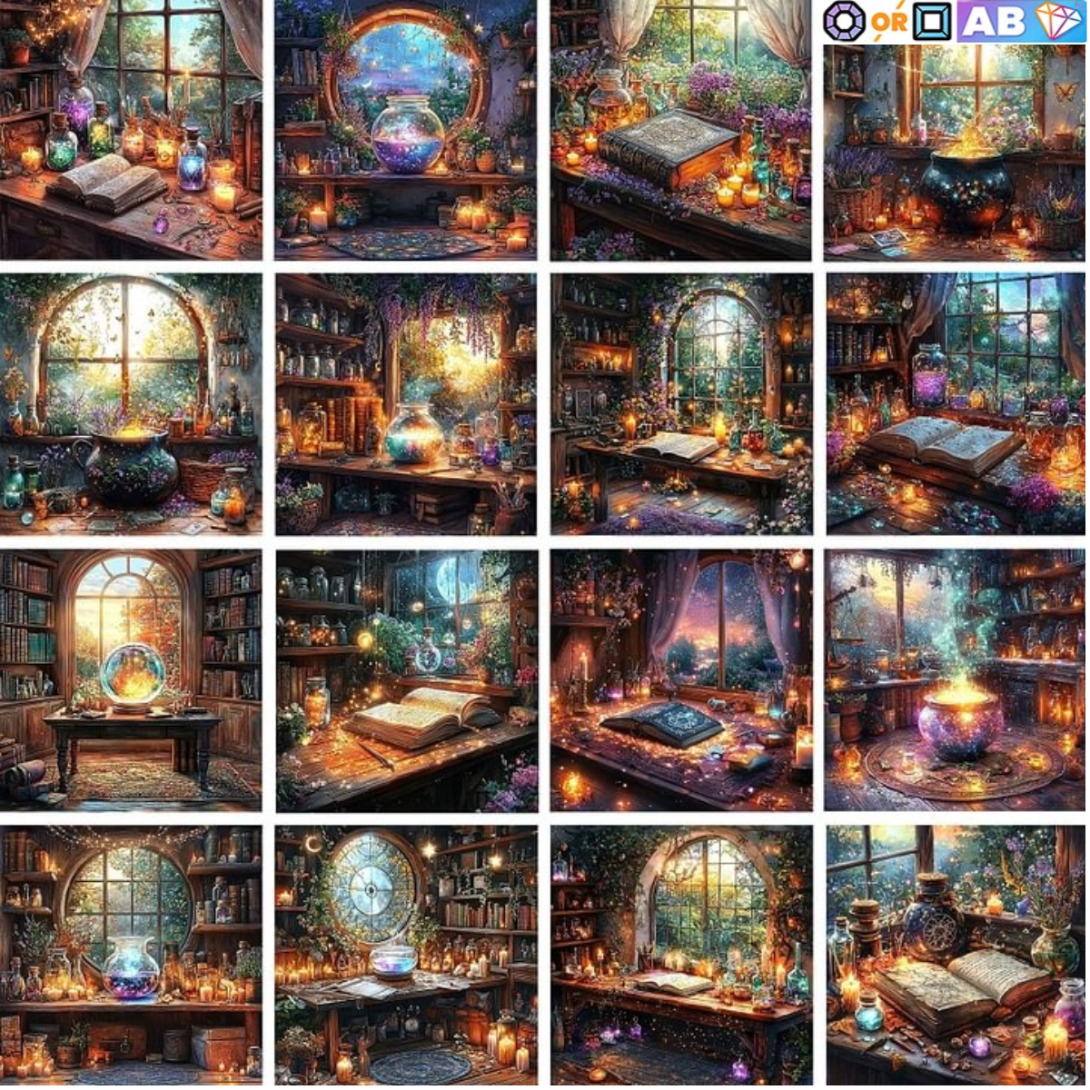 Magic Potion Book (40*40CM) Diamond Painting