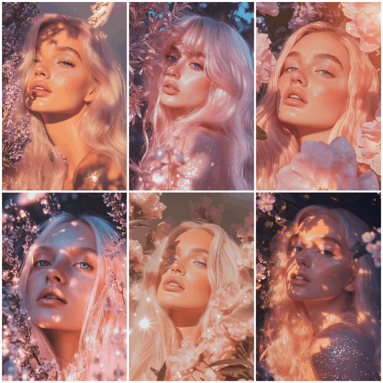 Pink Flower Girl 40*60cm Diamond Painting