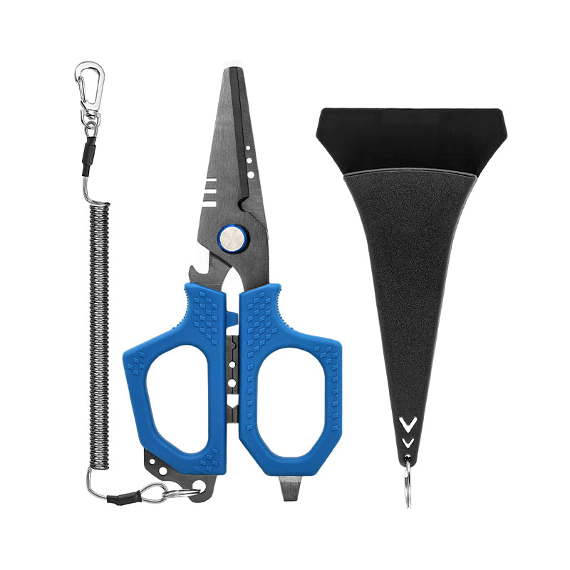 SAKER® 6.5" Pro Dual Serrated Blades Fishing Shears