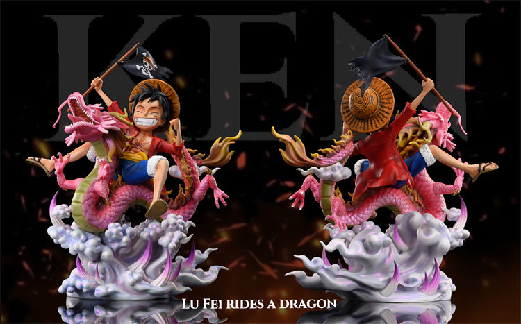 Luffy Riding dragon form Momonosuke - ONE PIECE Resin Statue - KEN ...