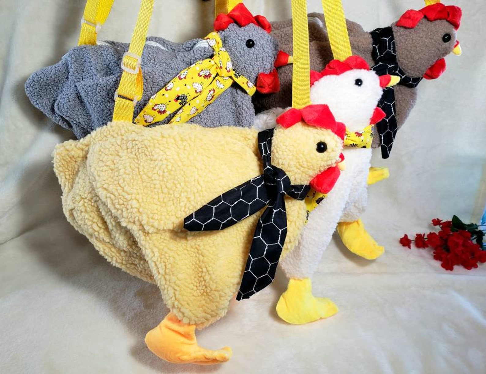 3-D Funny Animal Chicken Purse Bag——Template + Manual