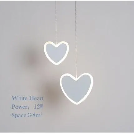creative cute heart-shaped LED pendant lights net red shop/aisle ...