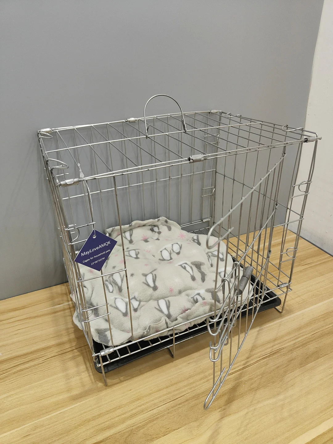 MayLoveAMQK Cages for Household Pets, Secure and Foldable Single Door ...