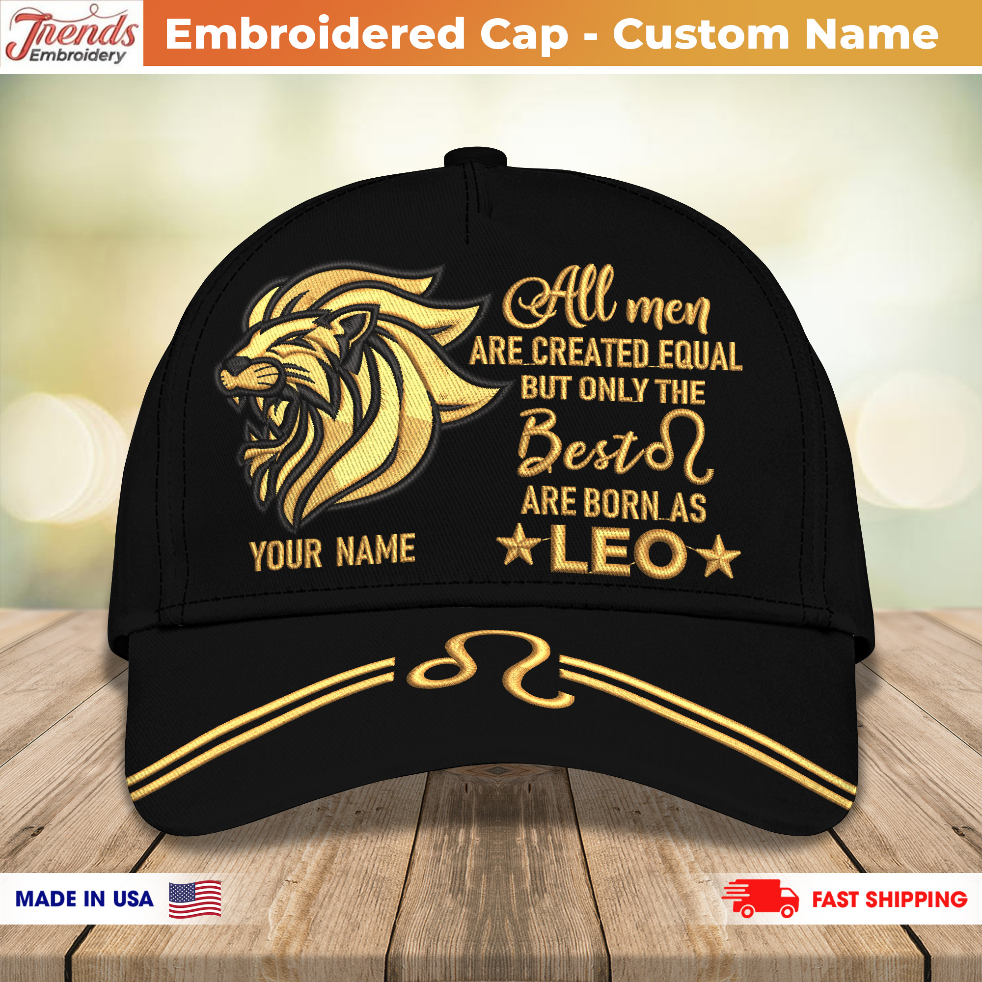 Customized Embroidery Cap All Men Are Created Equal But Only The Best ...