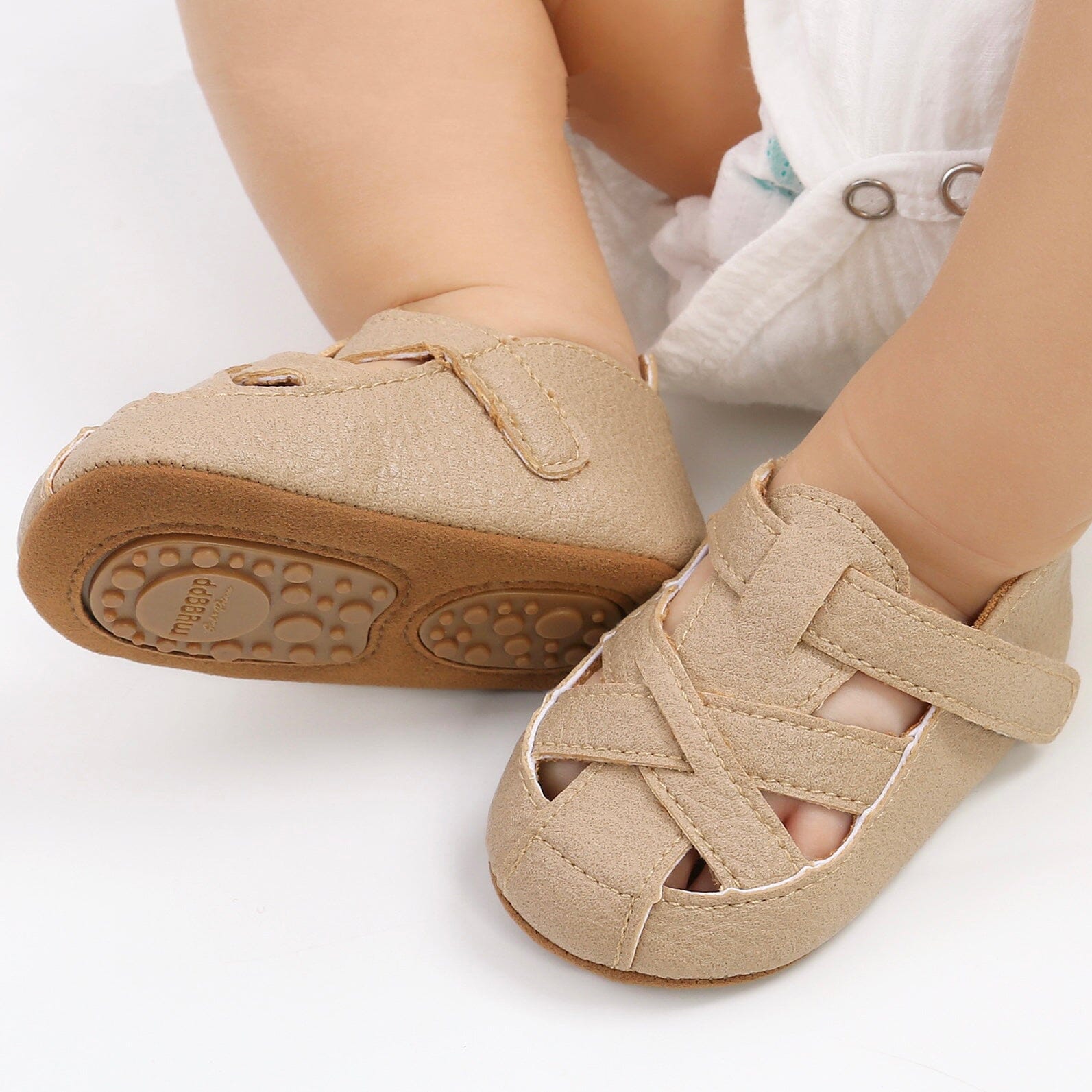 Leather Cutout Baby First Walker Shoes