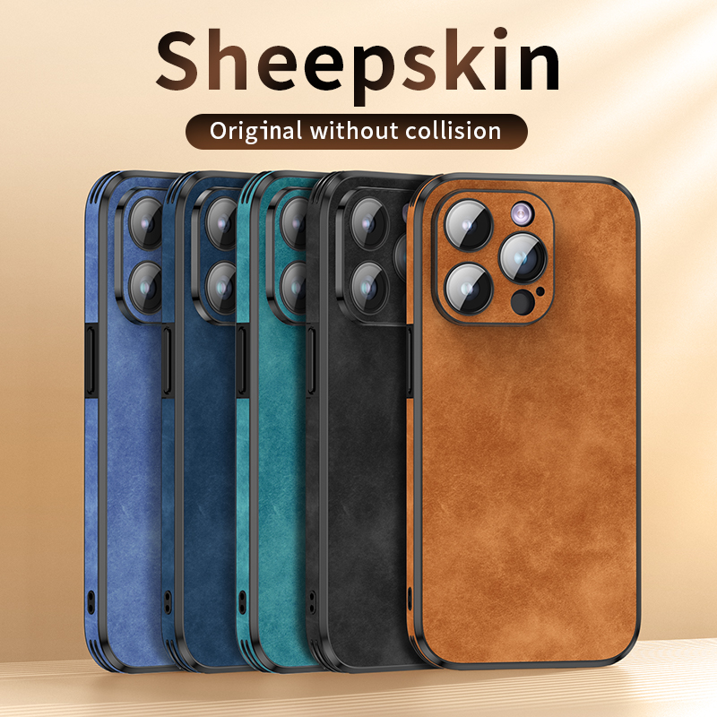 Luxury fully protected silicone shockproof business leather phone case ...