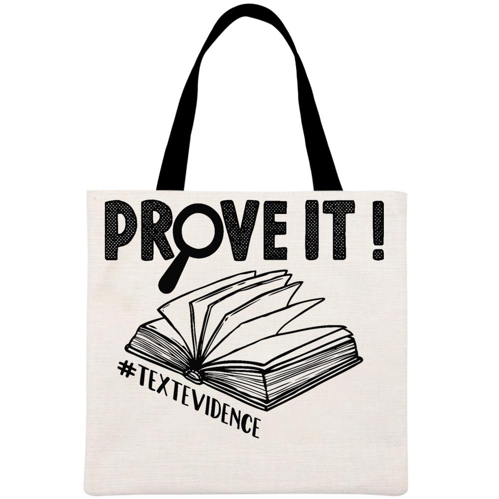 Prove it - Large Capacity Printed Linen Bag