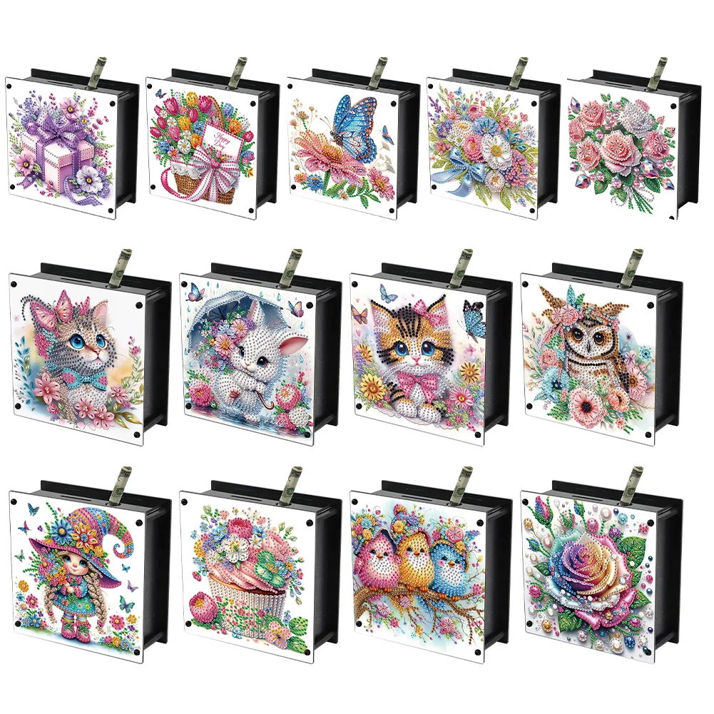 Cat Diamond Painting Money Saving Box Diamond Painting Change Holder ...