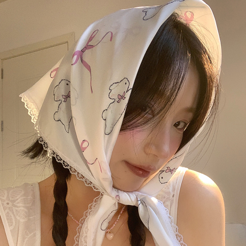 CUTE BOW RABBIT PATTERN HEADSCARF