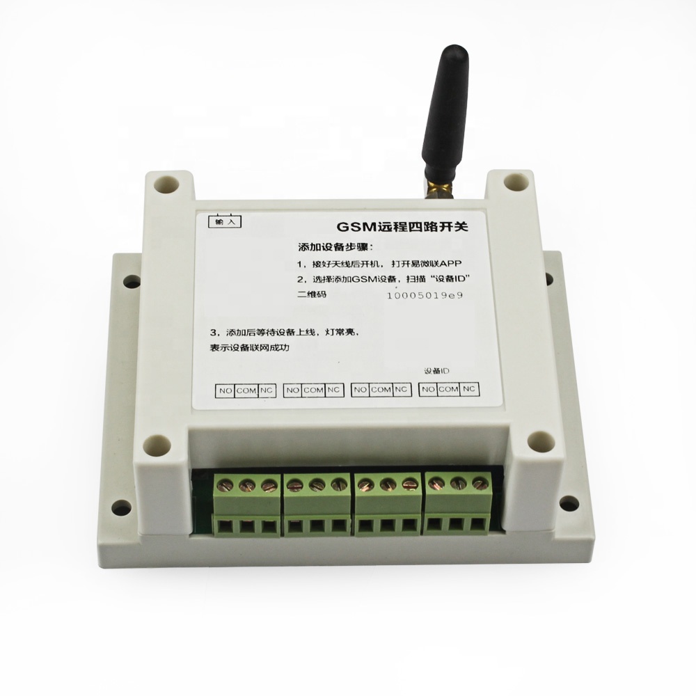 433Mhz 4 Way GPRS/GSM Relay Switch Controller Mobile APP Remote Control ...