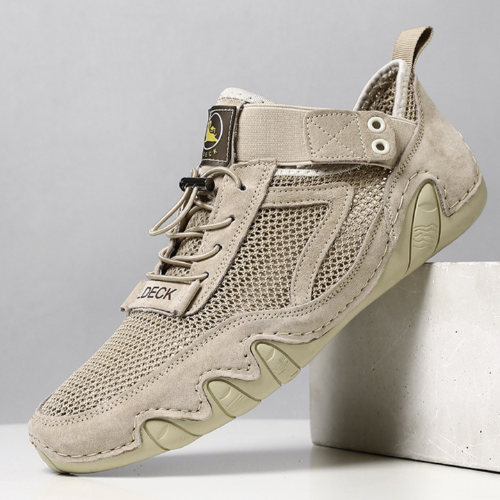 Arkget Shoes | Men's Genuine Leather Suede Mesh Breathable Comfortable ...
