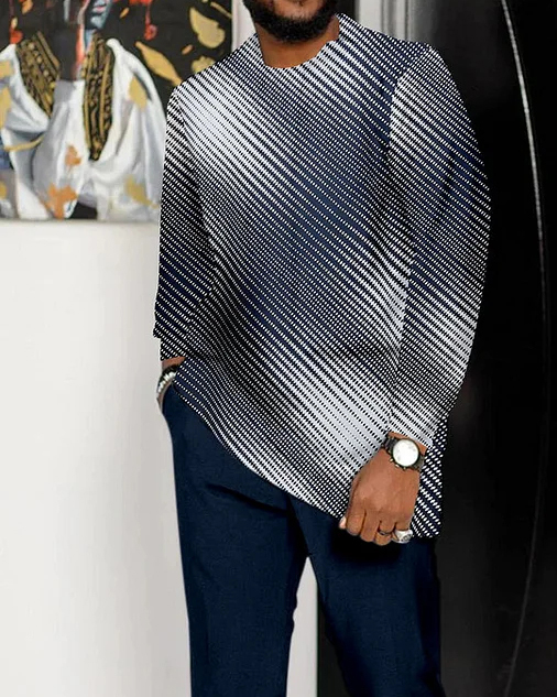 Suitmens Men's Colorblock Long Sleeve Sports Walking Suit -260