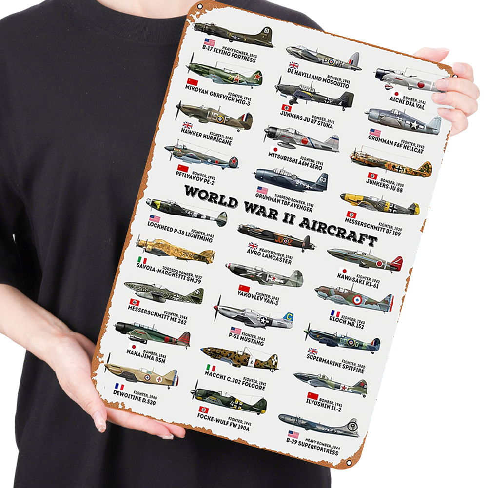 World War II Aircraft - Metal Tin Signs(8*12Inch/12*16Inch)