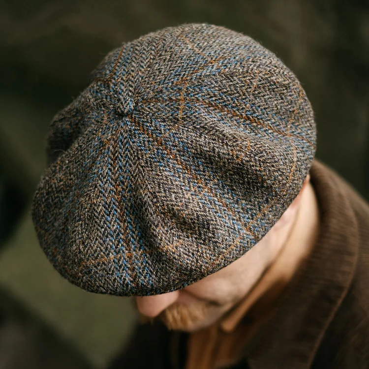 PEAKY BLINDERS Genuine Scottish Harris Tweed 8 Panels Man Cap