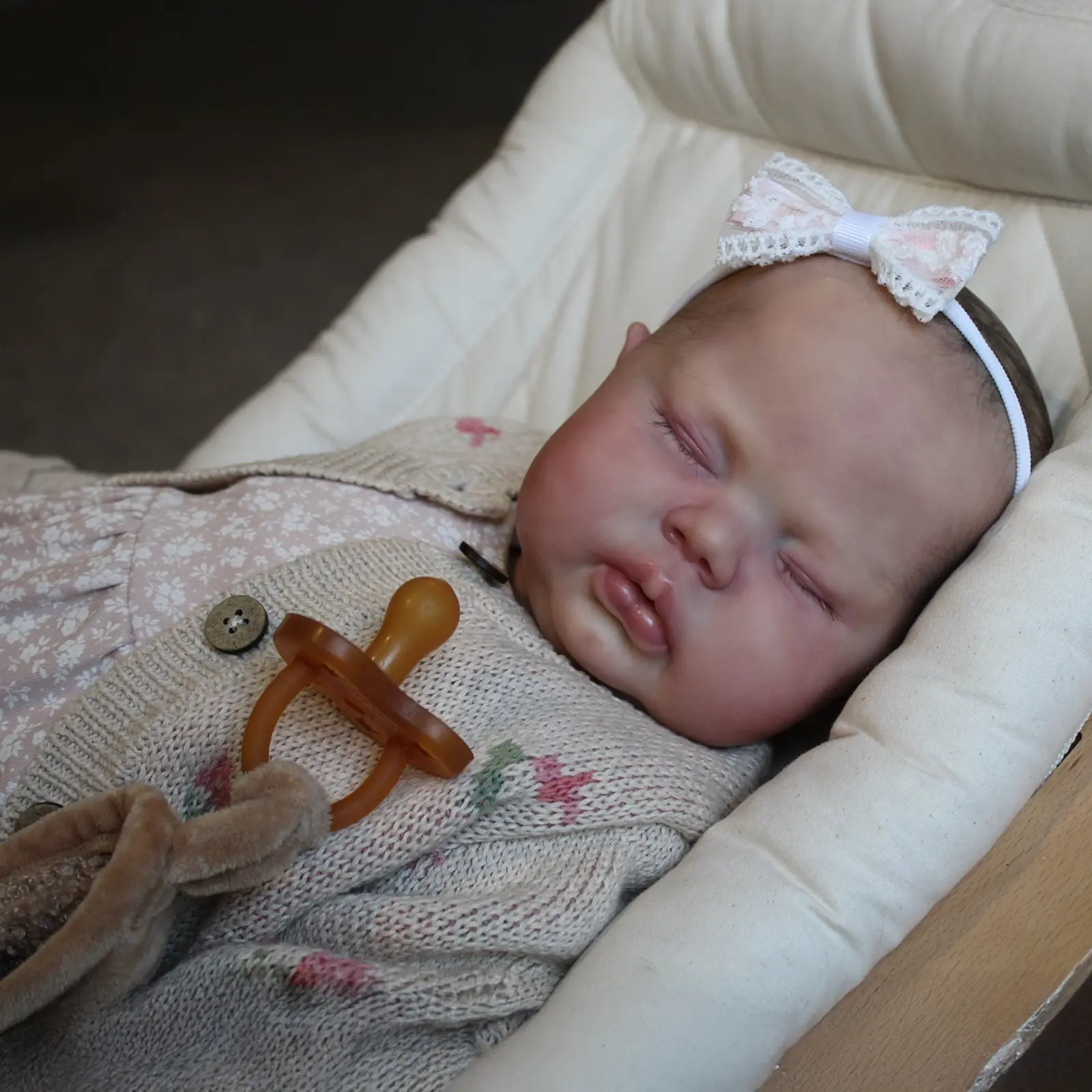 20" Handmade Lifelike Reborn Hand-Painted Hair Baby Girl Named Potina