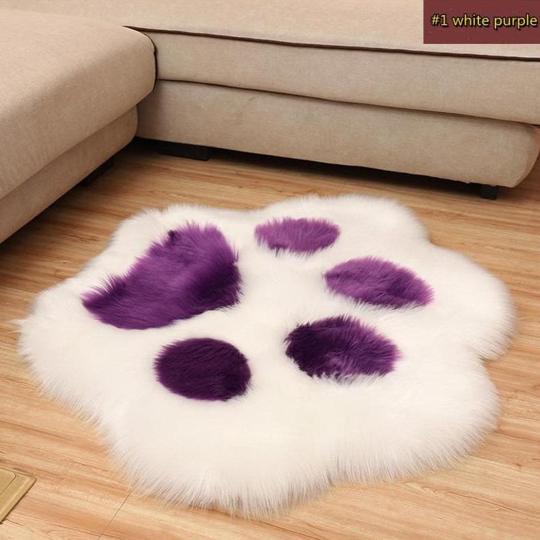 Cute Plush Imitation Wool Bear Paw Rug SP15967