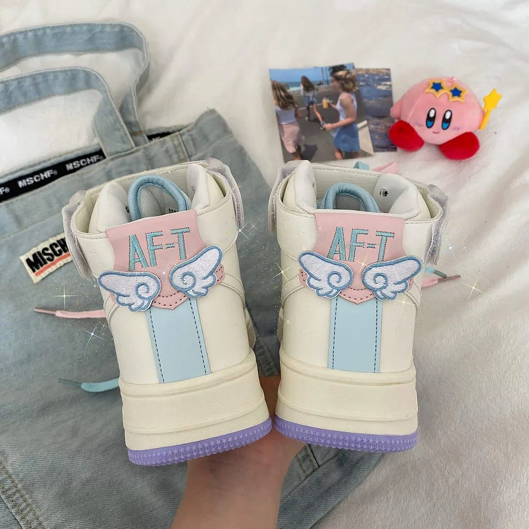 Lovely Pastel Magical Girl Hight Top Casual Wings Shoes SP16221