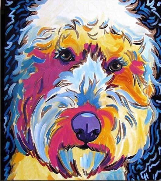 Paint By Numbers Kits UK For Adult Dog SQ3585