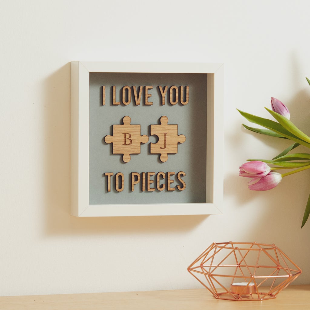 Wooden Custom Puzzle Pieces Photo Frame Home Decoration, Personalized