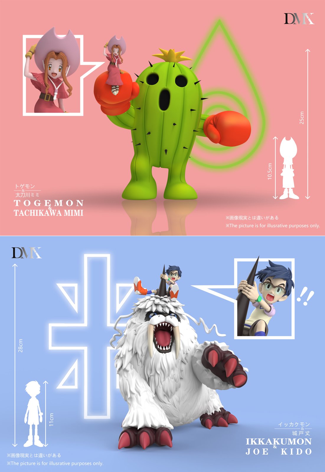 MH Scale Kido Joe & Tachikawa Mimi with Their Digimon - Digimon Resin ...