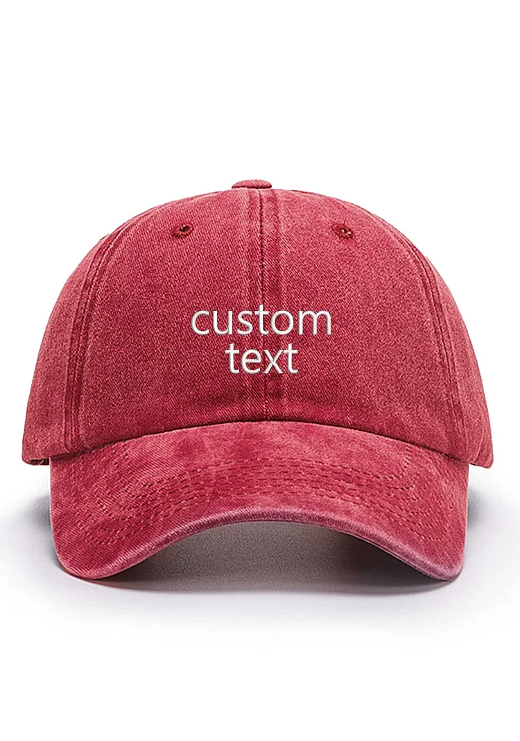 Custom Text Embroidered Cap