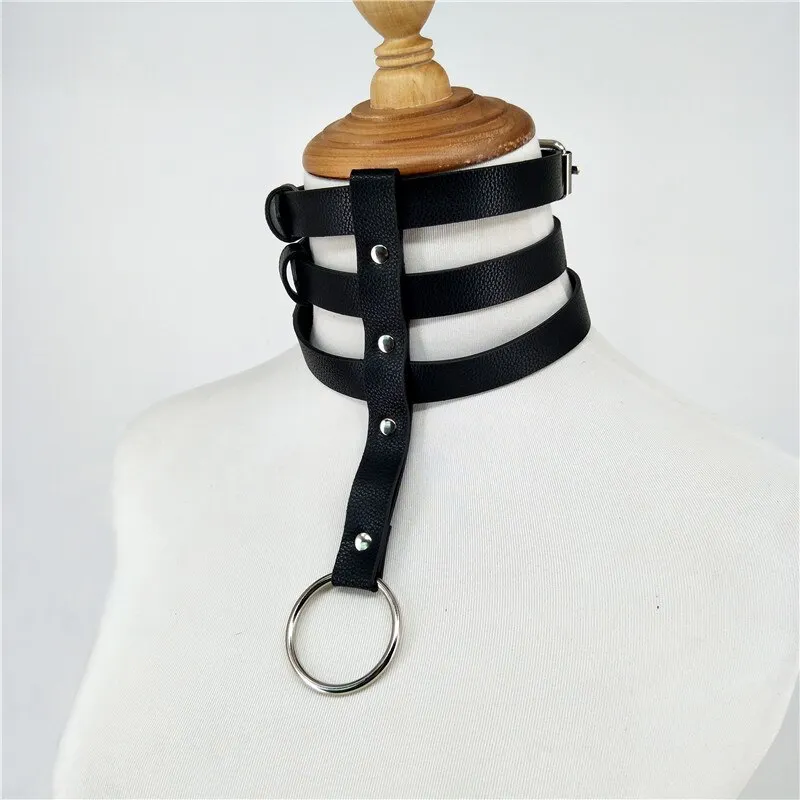 Uaang Collar Leather Belts For Women Rave Pastel Goth Pole Dance Collar ...