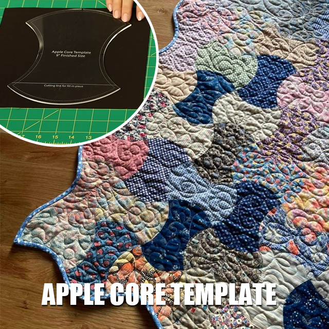 Apple Core Quilt Cutting Ruler - With Instructions
