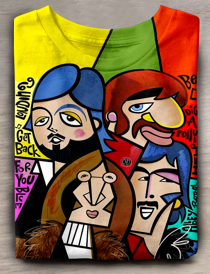 Band Abstract Art Print T-shirt