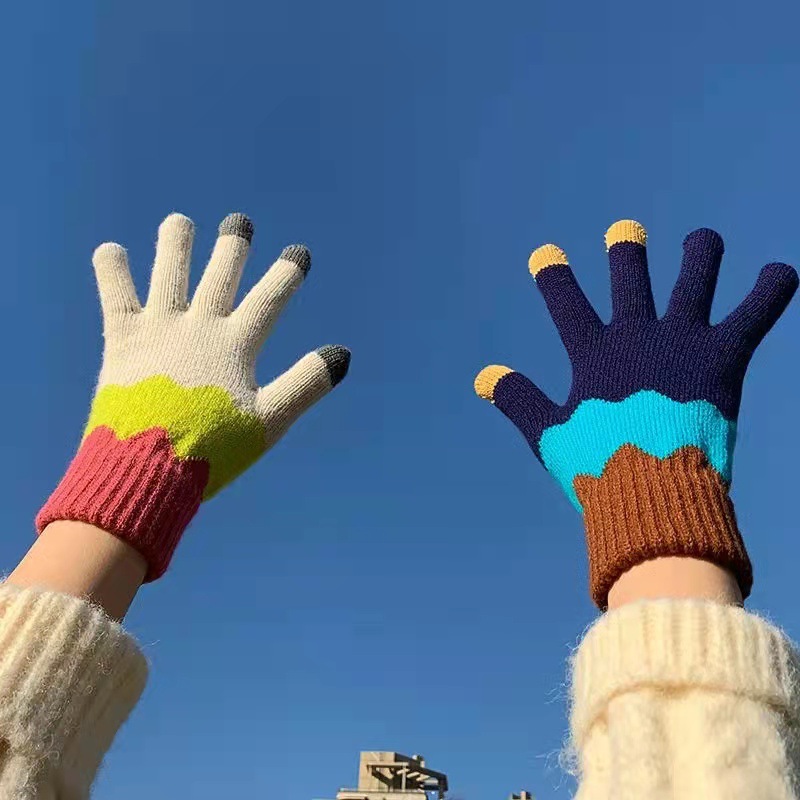 WINTER HIT COLOR COUPLE GLOVES