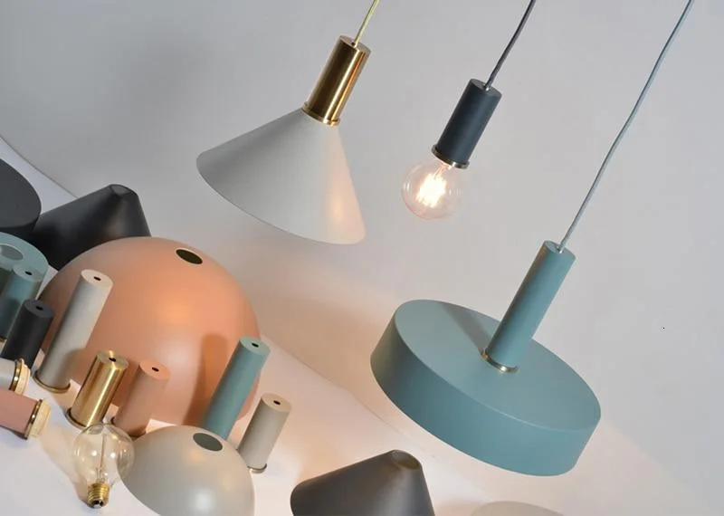 Nordic Loft Simple Pendant Lights E27 LED Modern Creative Hanging Lamp ...