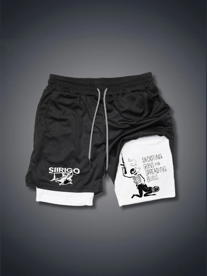 SHOOTING GUNS AND SPREADING BUNS Skull with Sexy Lady GYM PERFORMANCE ...