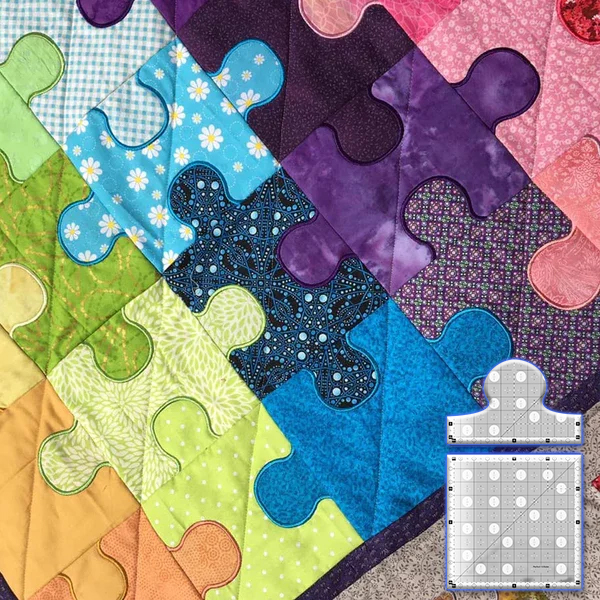 Jigsaw Puzzle Quilt Template Ruler Set