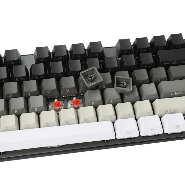 White Gray Black Mixed Keycap Set