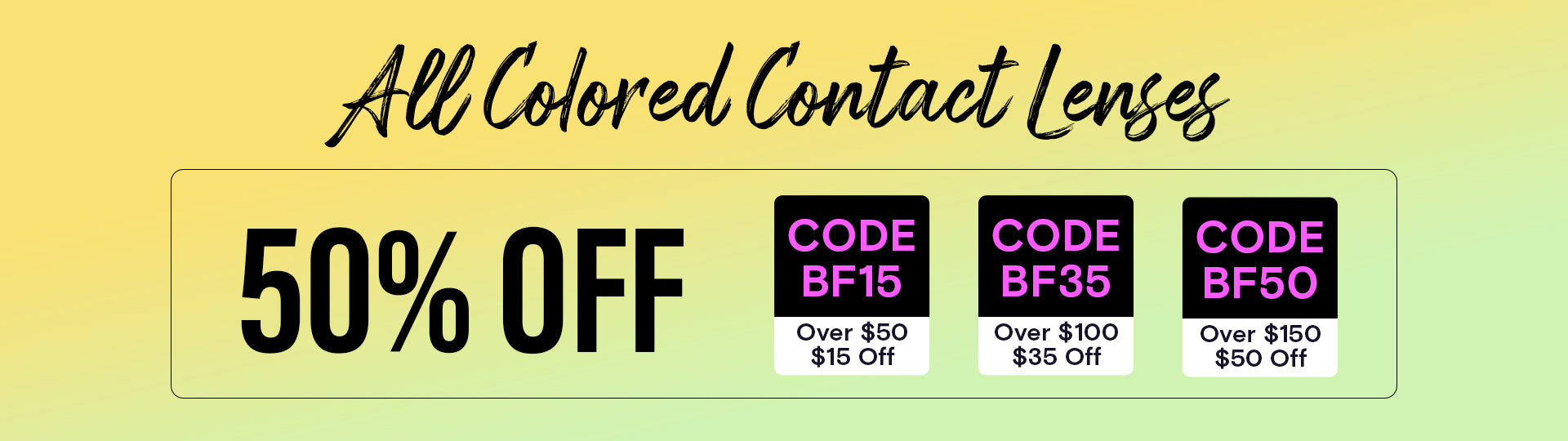 Order colored contacts with any frequency online