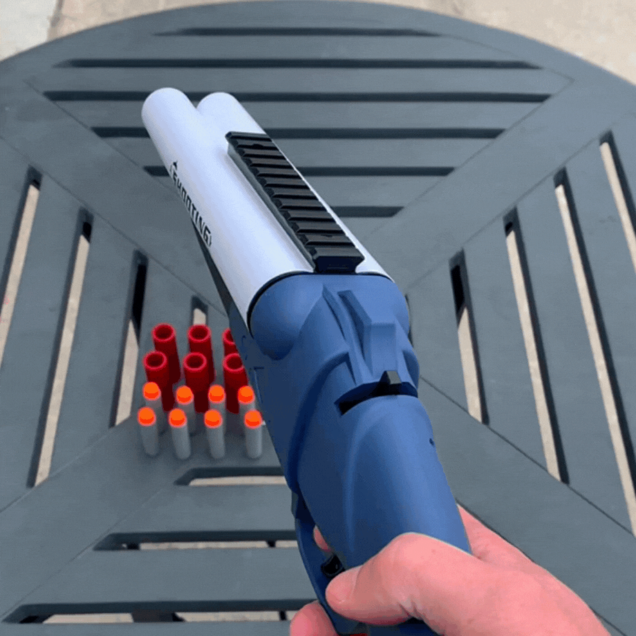 Magnus Double Barrel Shooting Toy - Realistic Shell Ejection & Foam ...