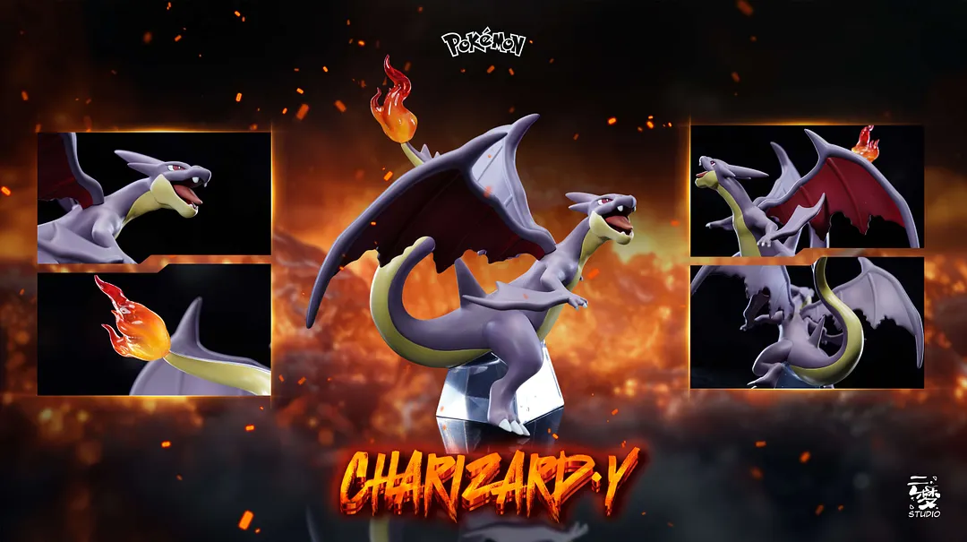 1/20 Scale World Zukan Mega Charizard Y - Pokemon Resin Statue - Yun ...