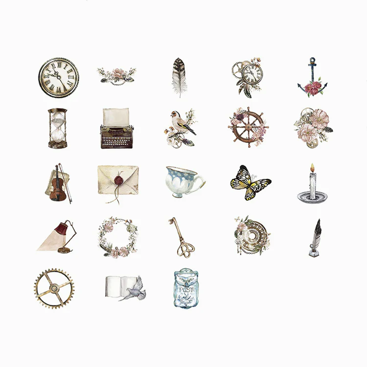 Vintage Journal Paper Stickers