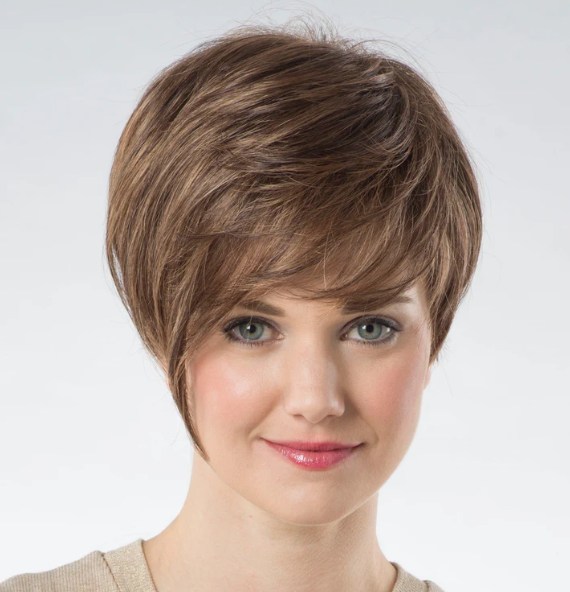 Fashion Brown Bangs Bobo Short Wig