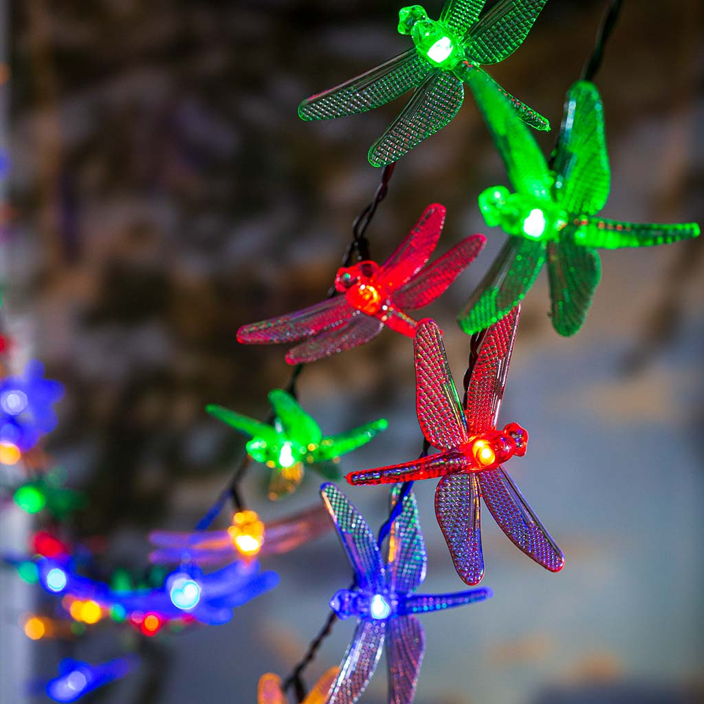 Color-Changing Solar Dragonfly String Lights | DealWithYou
