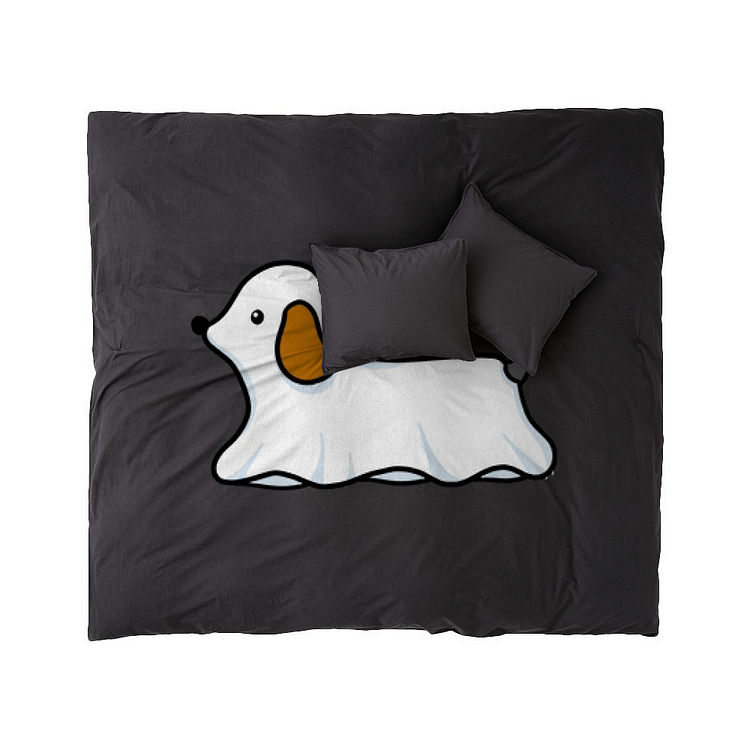 Dog Dressed As A Ghost, Beagle Duvet Cover Set