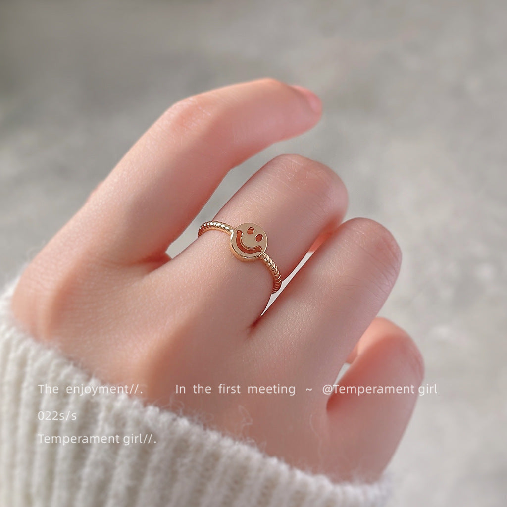 Smiley Face Adjustable Ring