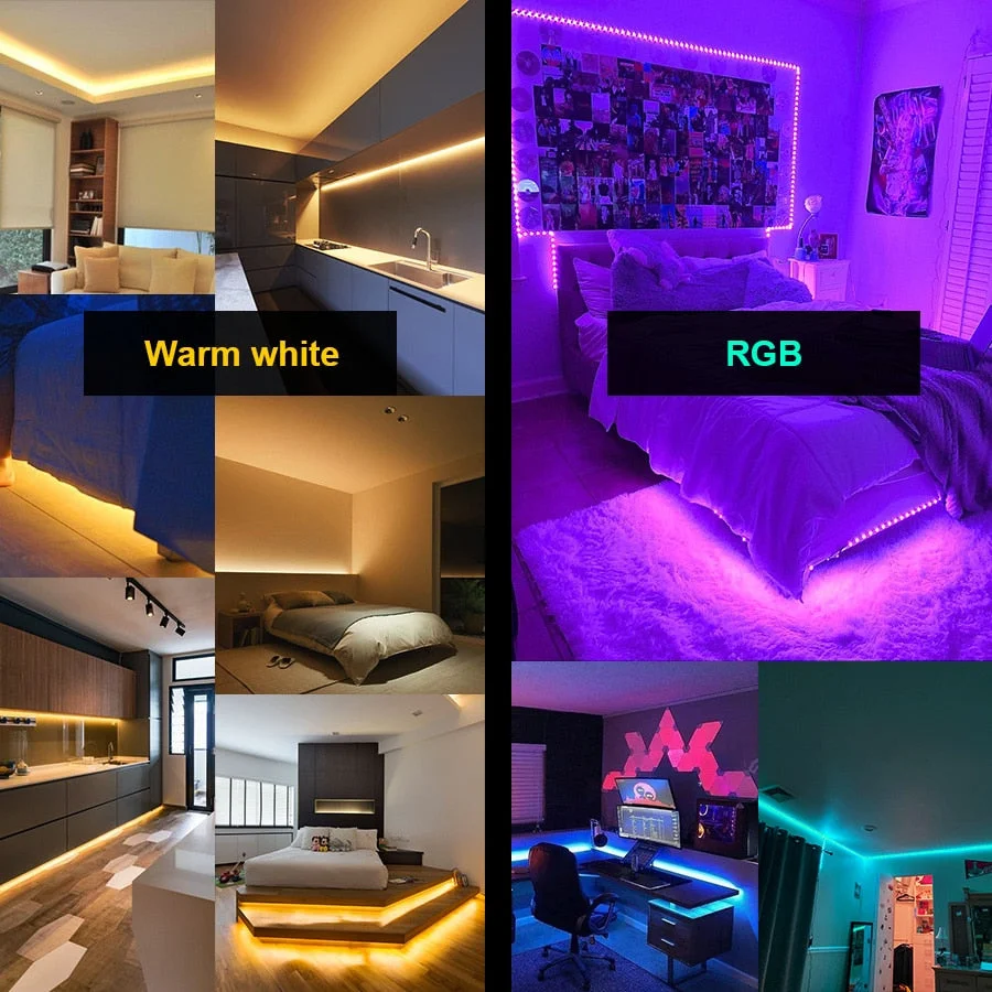 RGBWW RGB LED Strip Light 5050 10M 5M LED Lights SMD 2835 Rgb Leds Tape ...