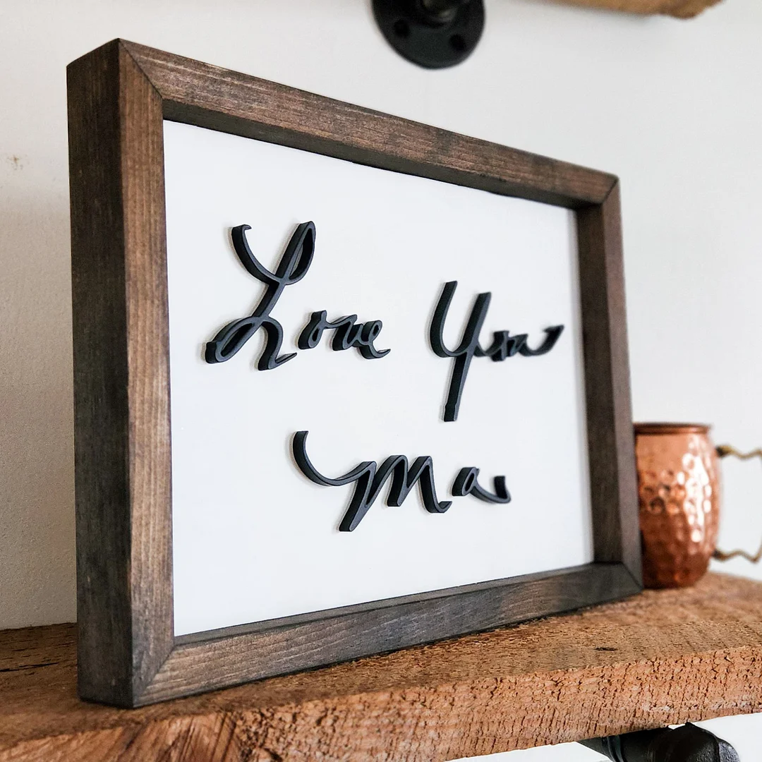 3D Custom Handwritten Wooden Sign