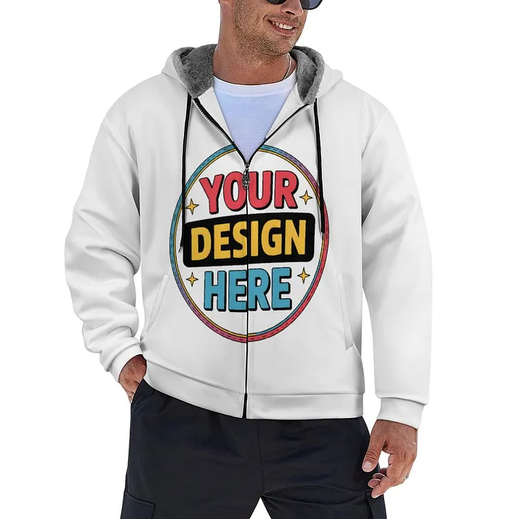 Customizable Double-Layer Fleece Zipper Jacket for Ultimate Comfort and ...