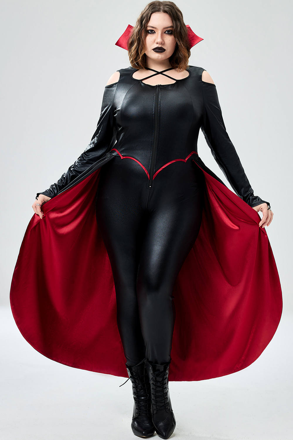 Xpluswear Design Plus Size Halloween Costume Black Cosplay Darkness ...