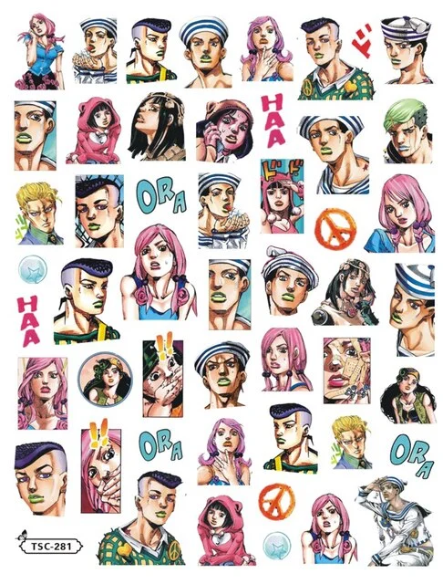 JO HERO TSC Cute Stone Age 3D Nail Art Finished Sticker Patch BE022